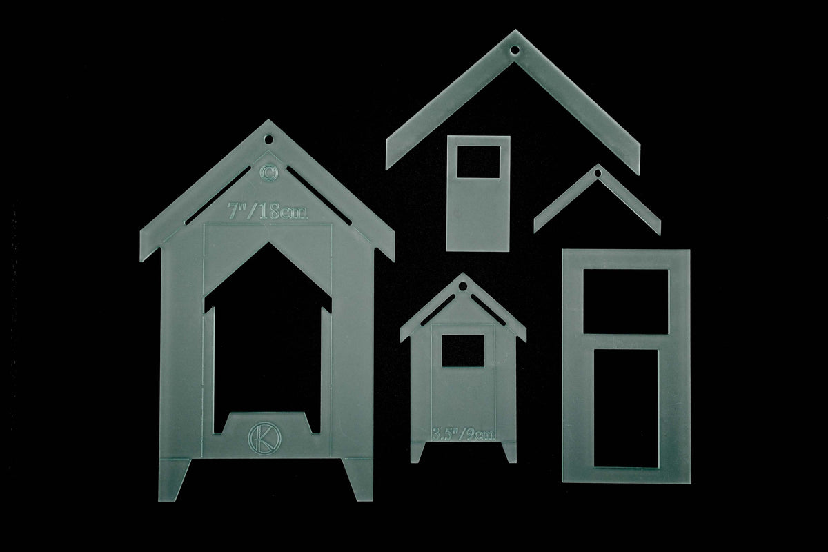 An acrylic beach hut duo sewing/craft template | Kallosphere ...