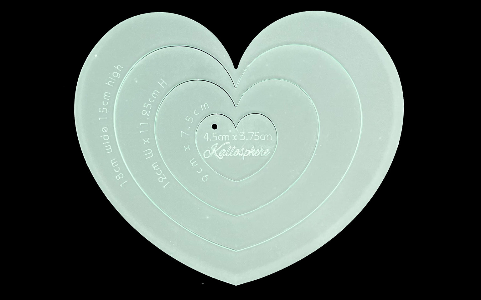 HEART QUARTET ACRYLIC SEWING/CRAFT TEMPLATES - QUILTING | Kallosphere ...