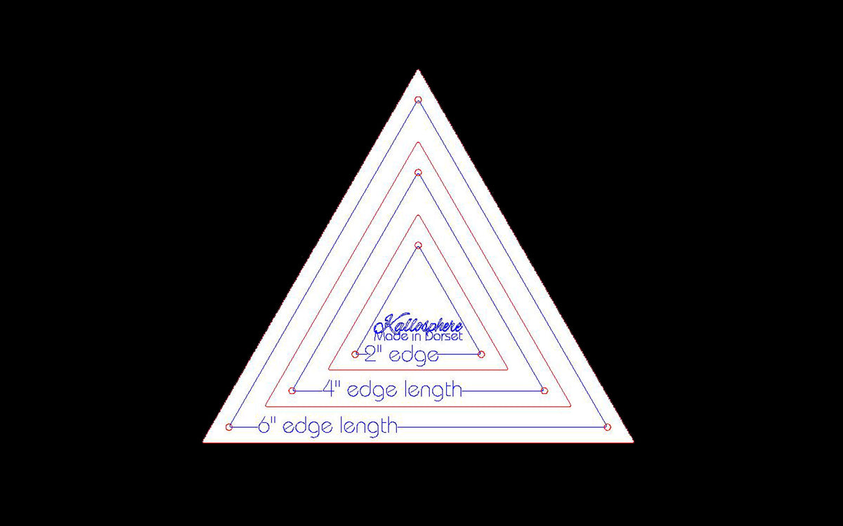 A Set Of Five Bunting Triangle Sewing/Craft Templates 20Cm X 17Cm ...
