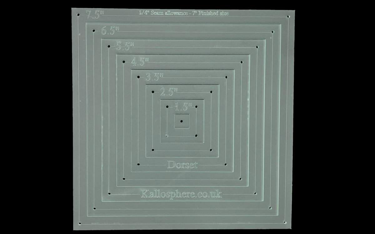A Set Of Seven Acrylic Quilting Square Templates | Kallosphere ...